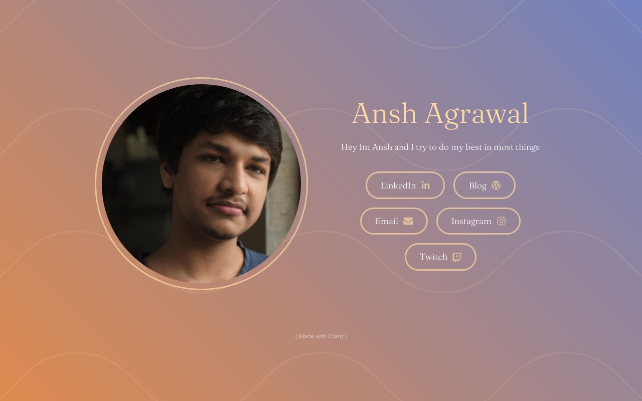 Ansh Agrawal's All in one site